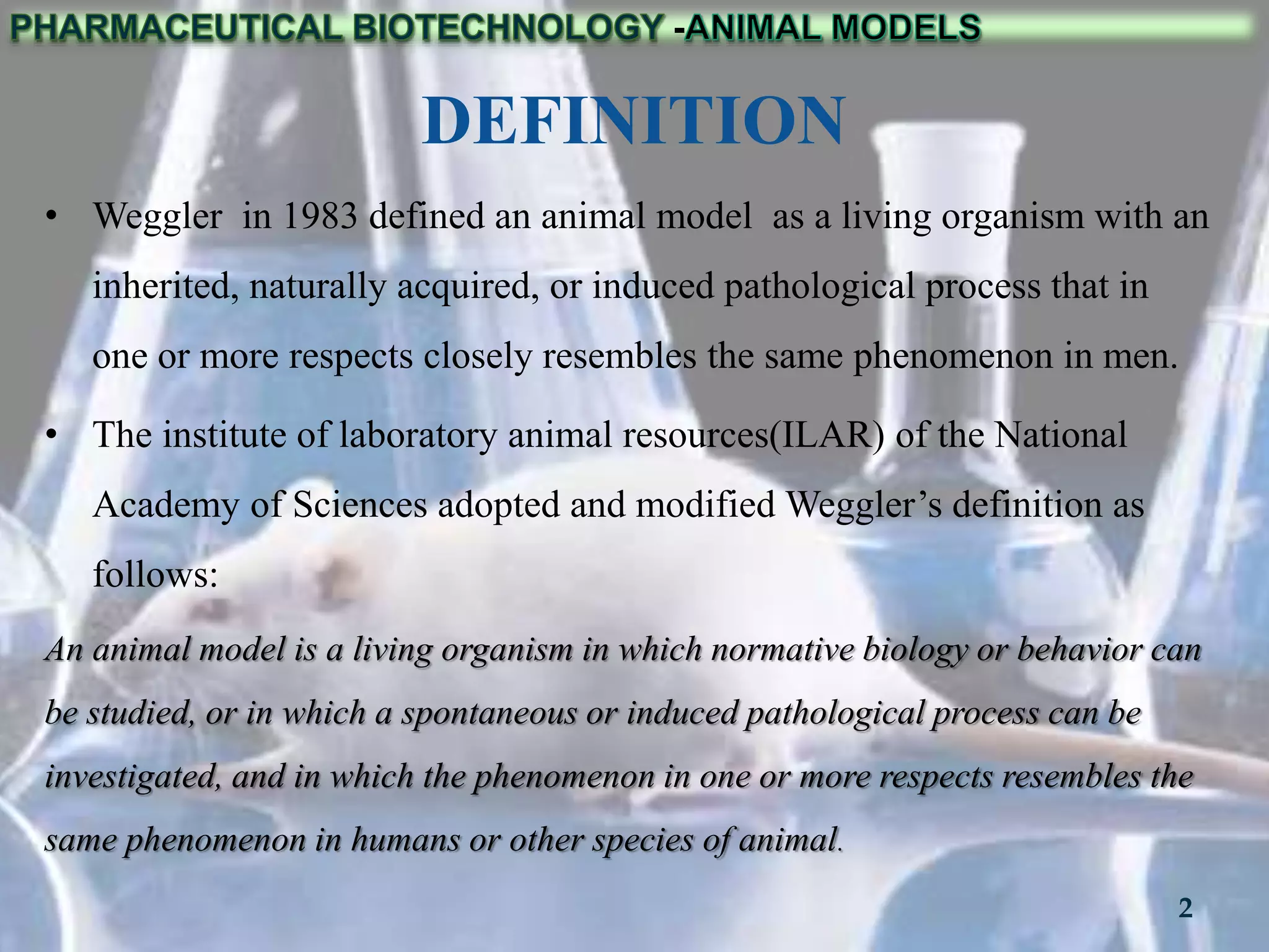 Animal models | PPTX