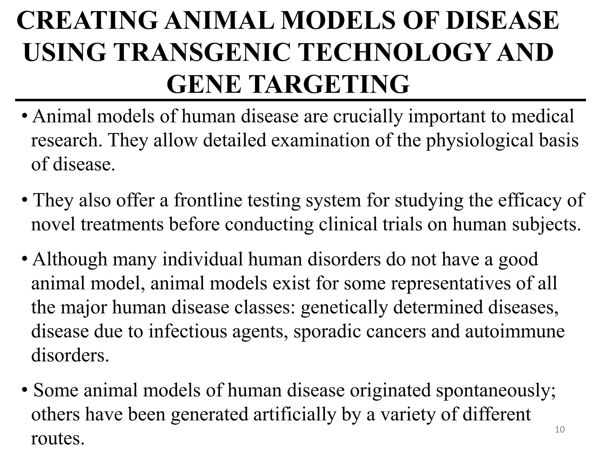 Animal models | PPTX