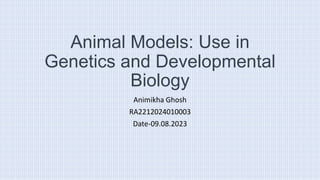 Animal Models- Use in Genetics and Developmental Biology.pptx