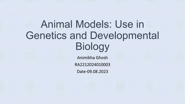 Animal Models- Use in Genetics and Developmental Biology.pptx