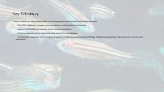 Animal Models- Use in Genetics and Developmental Biology.pptx