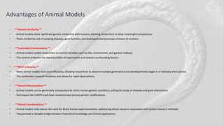 Animal Models- Use in Genetics and Developmental Biology.pptx