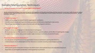 Animal Models- Use in Genetics and Developmental Biology.pptx