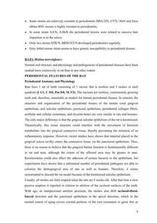 Animal models in periodontics | DOC