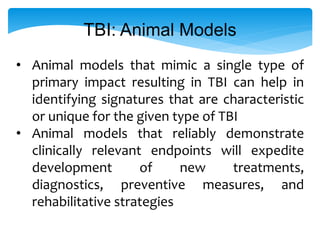 Animal Models in Traumatic Brain Injury | PPT