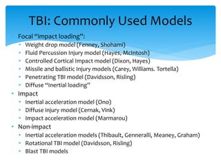 Animal Models in Traumatic Brain Injury | PPT