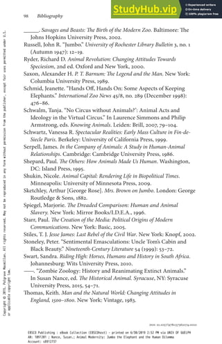 Animal Modernity Jumbo The Elephant And The Human Dilemma | PDF