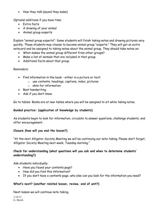 Animal museum unit plan-final | DOC