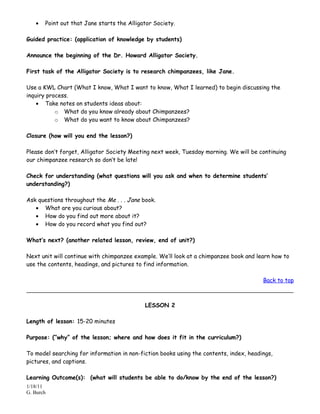 Animal museum unit plan-final | DOC