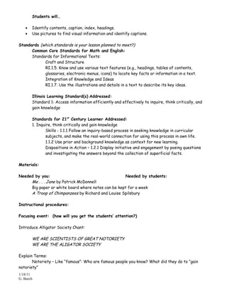 Animal museum unit plan-final | DOC