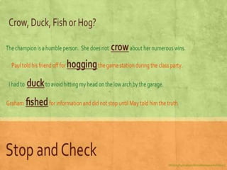 Animal names as verbs ( p4 ) | PPTX