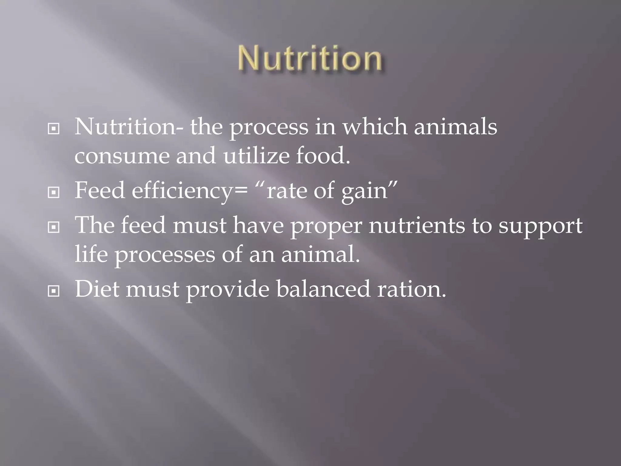 Animal nutrition | PPTX