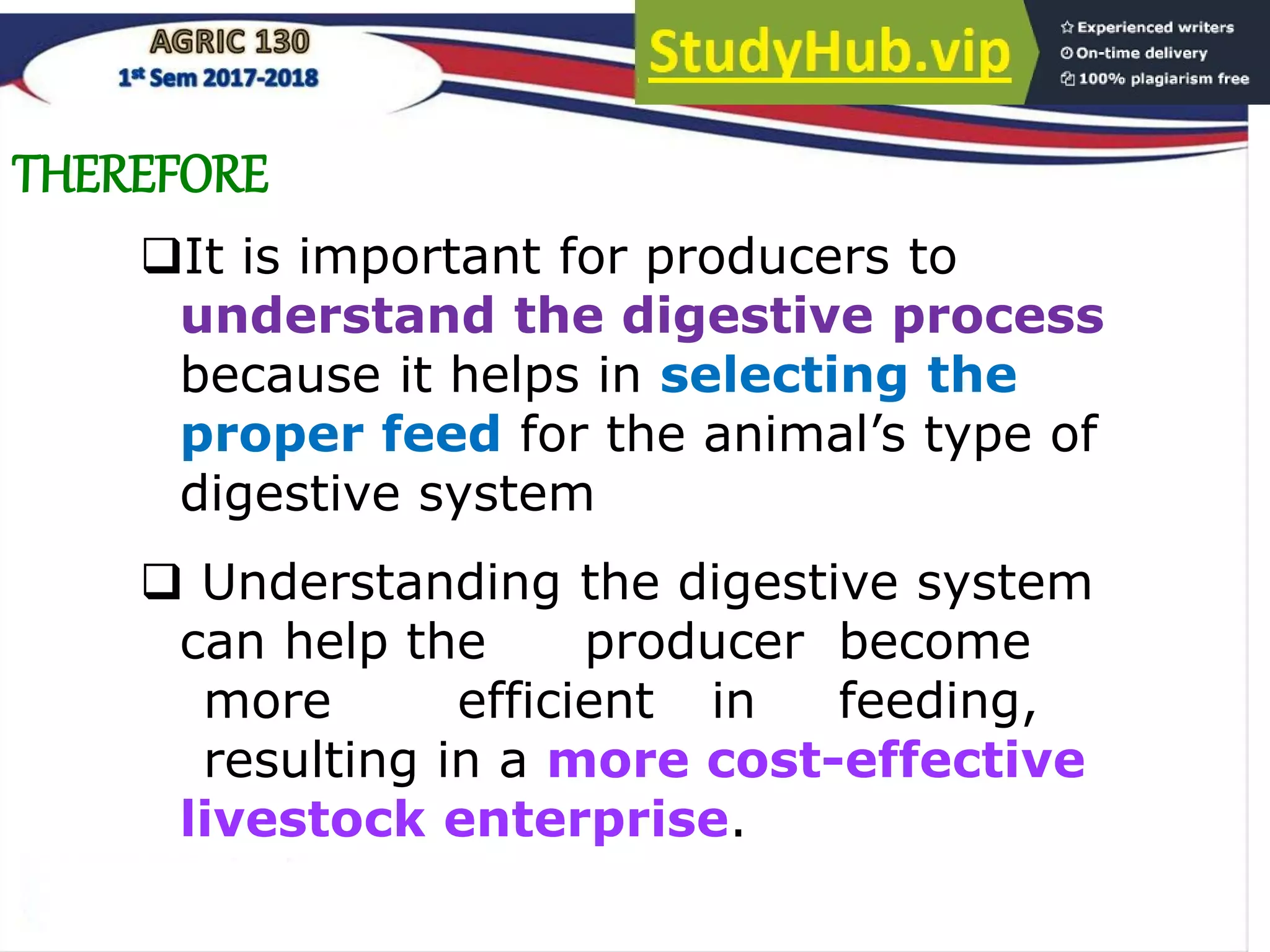 ANIMAL NUTRITION AND FEEDING LECTURE CONTENT | PDF