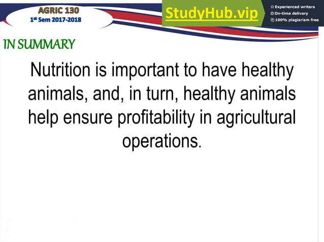 ANIMAL NUTRITION AND FEEDING LECTURE CONTENT | PDF | Agriculture ...