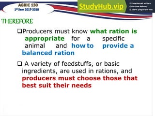 ANIMAL NUTRITION AND FEEDING LECTURE CONTENT | PDF | Agriculture ...