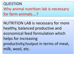 Animal nutrition lab database for formers livestock rearers | PPTX