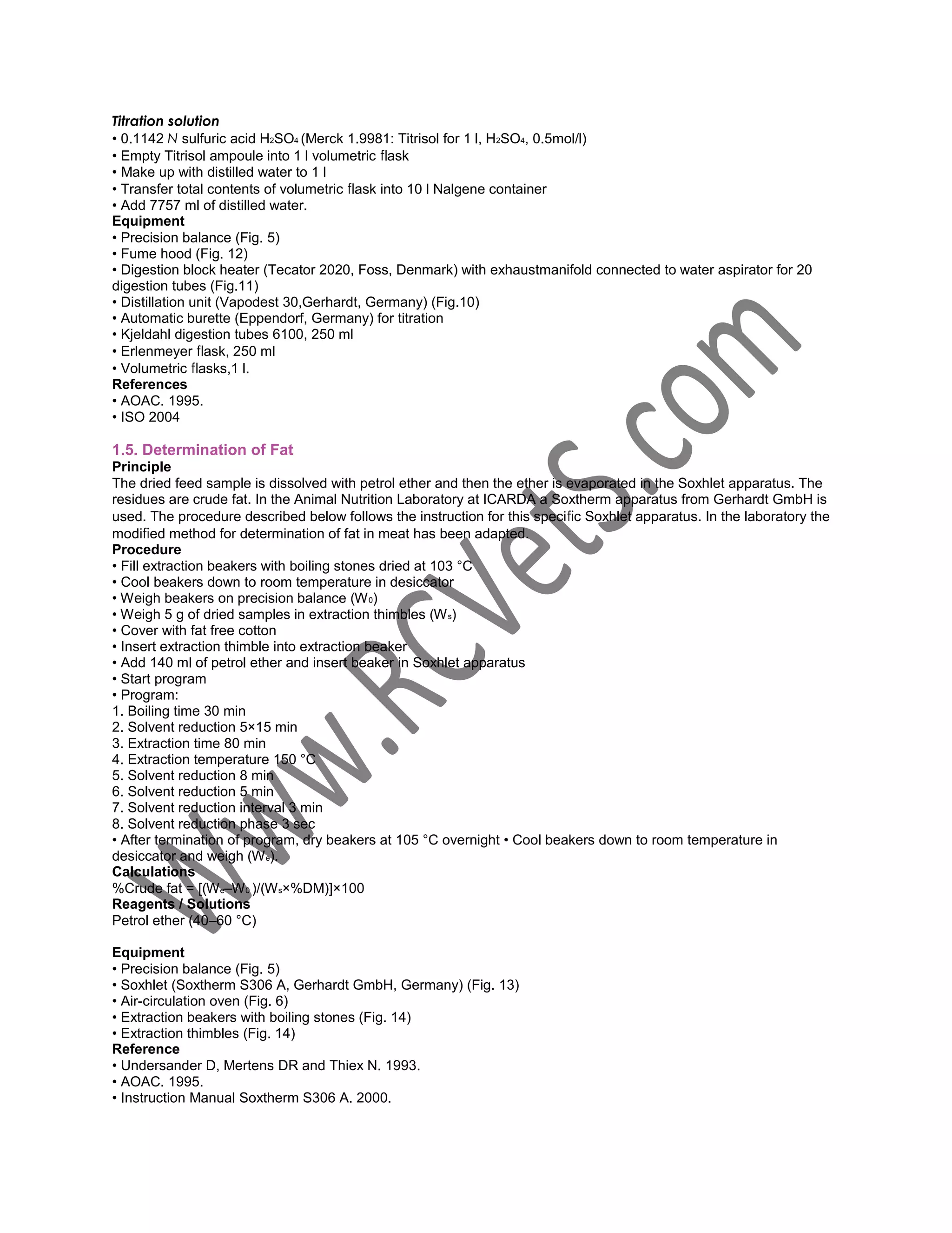 Animal Nutrition Lab Manual 1 | DOCX