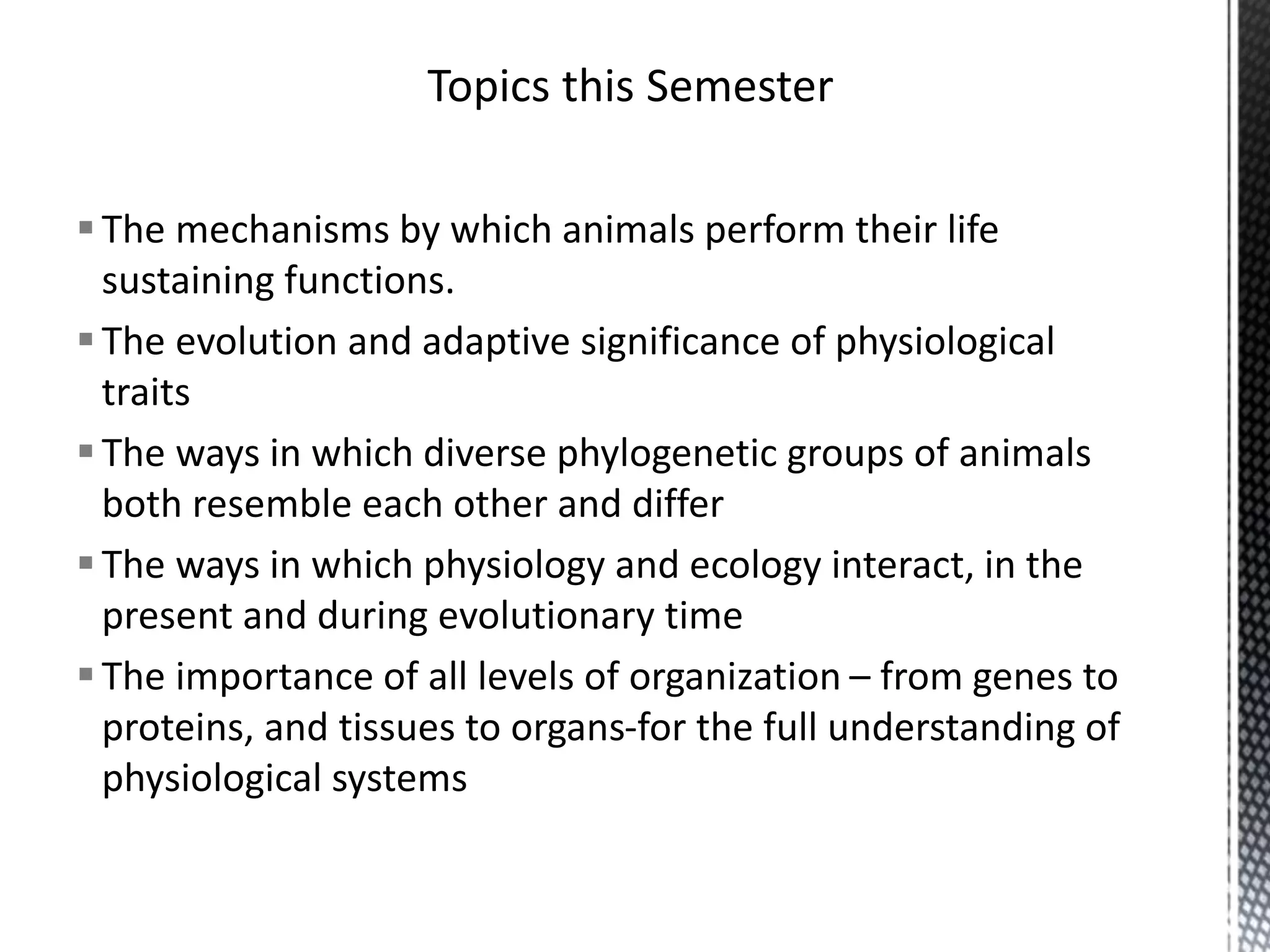 Animal Physiology chapter 1 | PPTX
