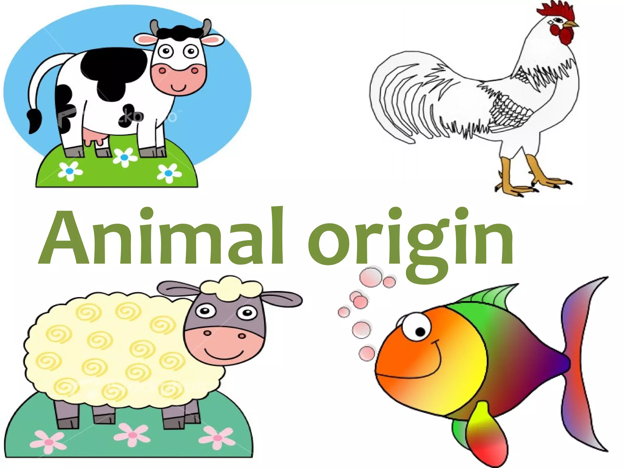 point: “food sources: animal- plant origin”: | PPT
