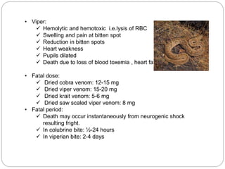 introduction to animal poisons, forensic toxicology | PPTX