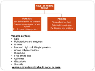introduction to animal poisons, forensic toxicology | PPTX