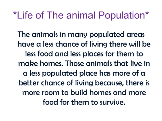 Animal Population | PPT