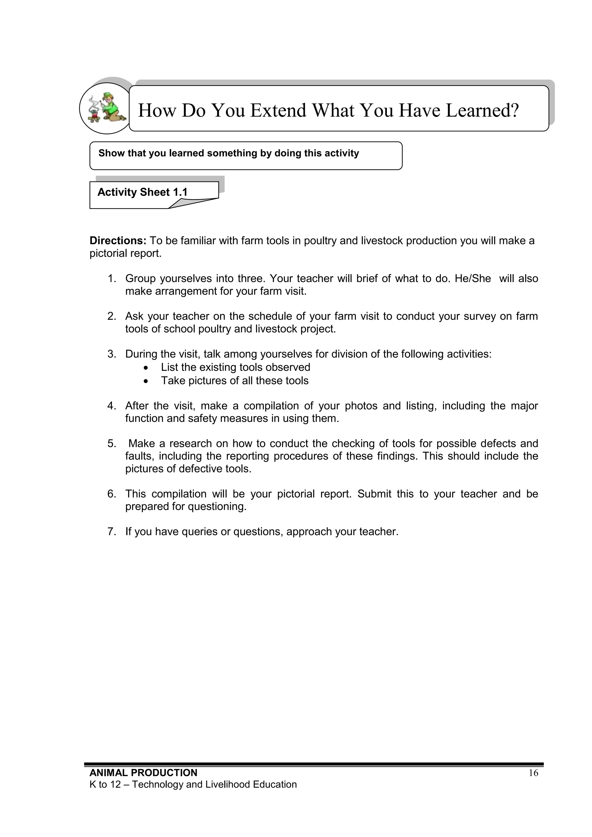 TLE -Learning Module - Animal Production | PDF