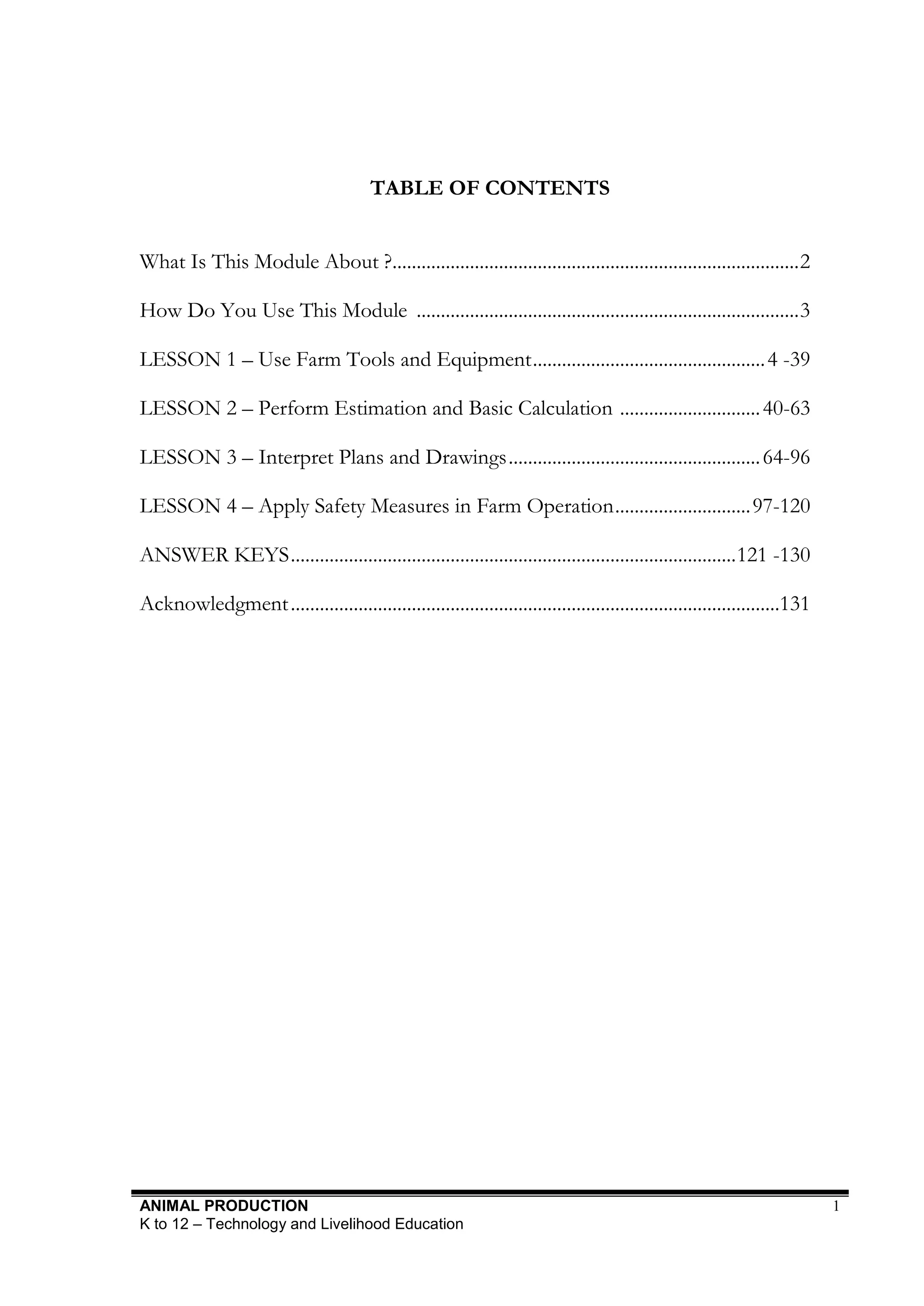 TLE -Learning Module - Animal Production | PDF