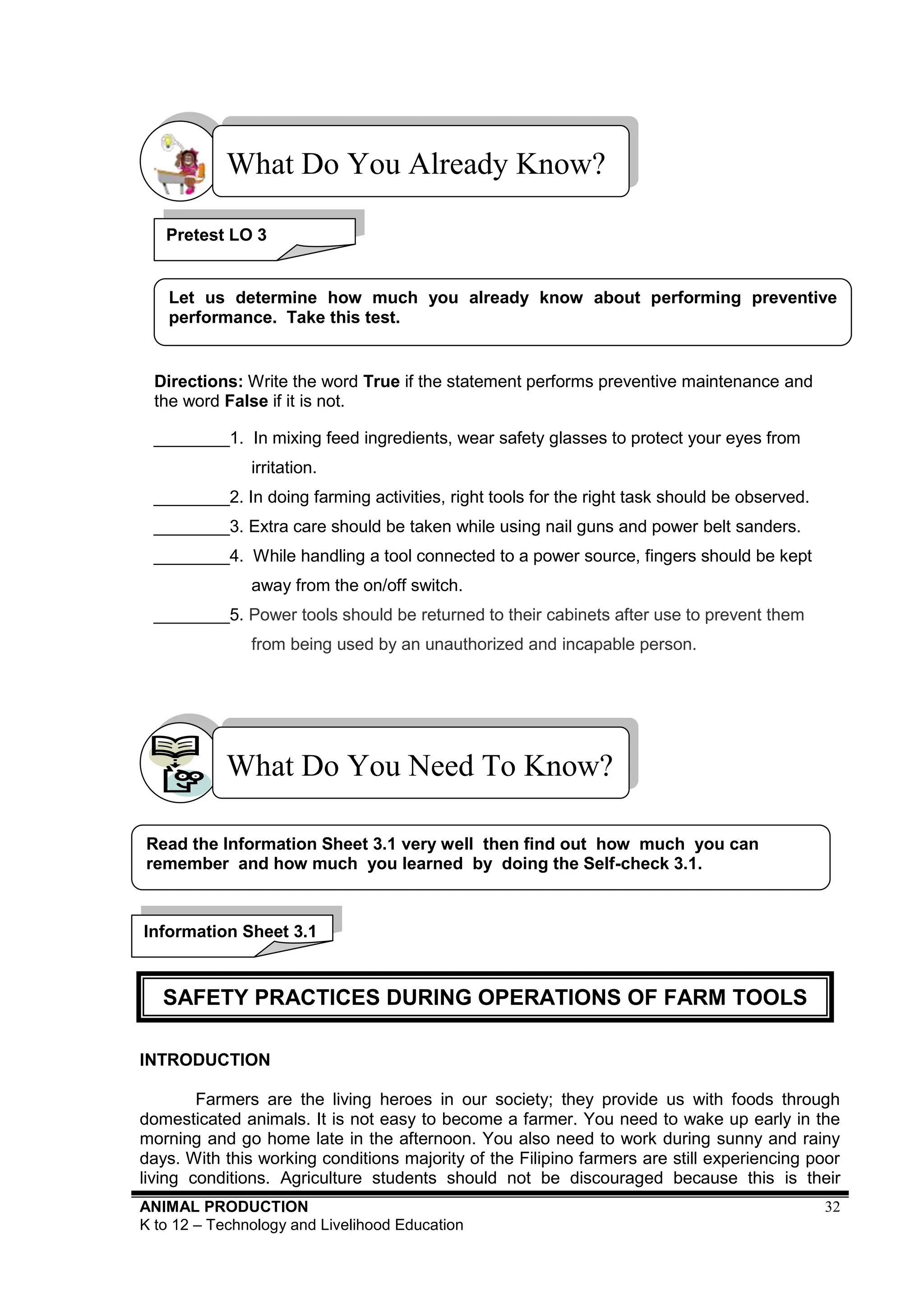 TLE -Learning Module - Animal Production | PDF