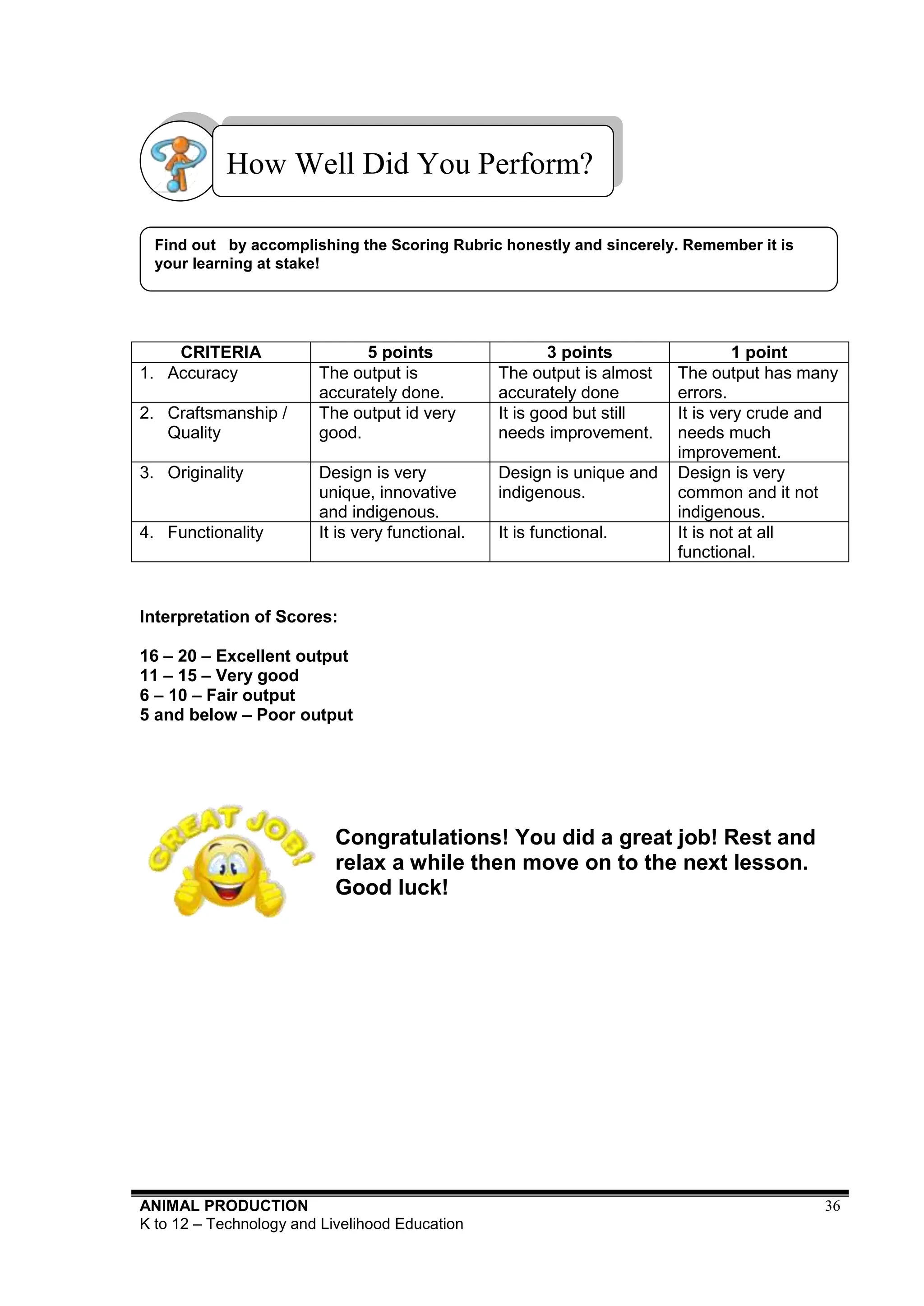 TLE -Learning Module - Animal Production | PDF