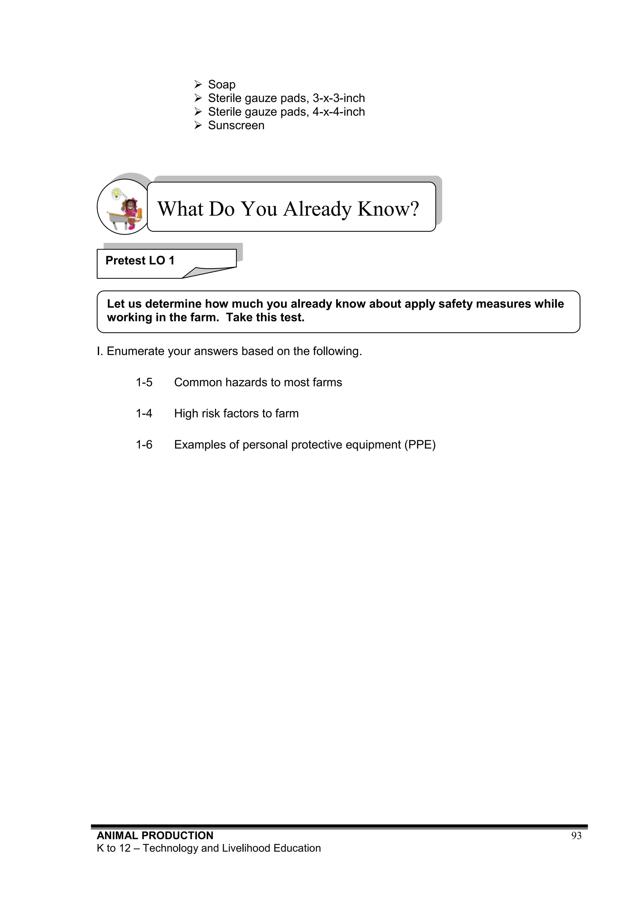 TLE -Learning Module - Animal Production | PDF