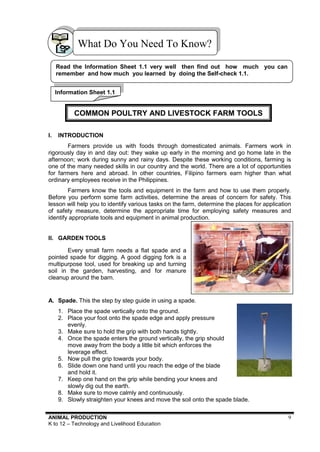 TLE -Learning Module - Animal Production | PDF