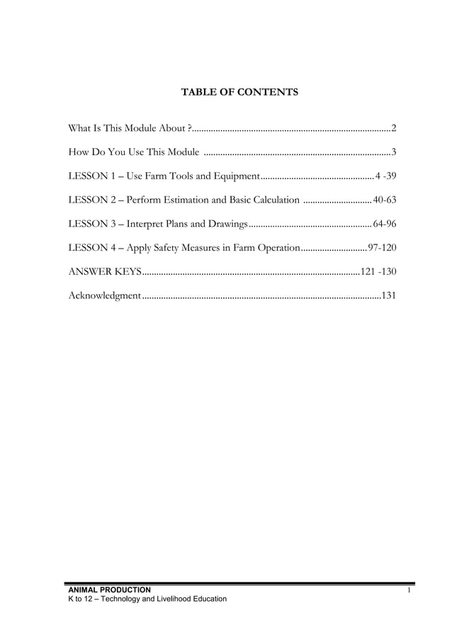 TLE -Learning Module - Animal Production | PDF