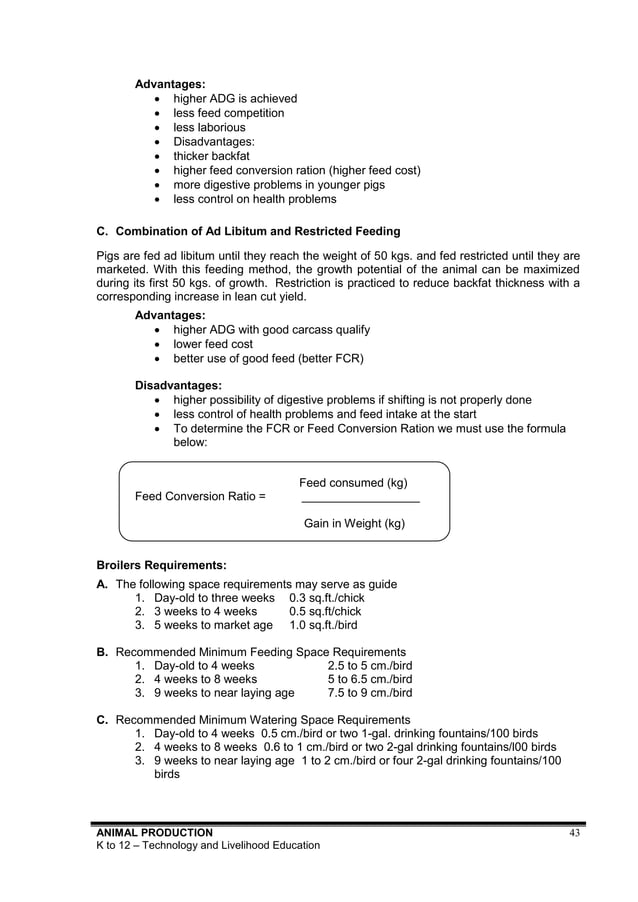 TLE -Learning Module - Animal Production | PDF