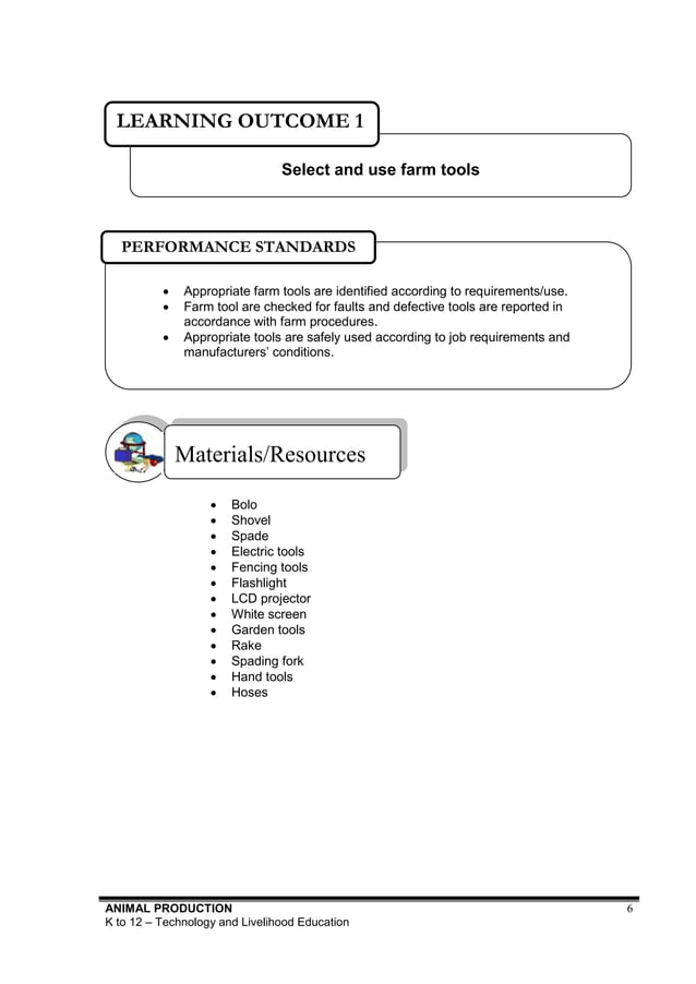 TLE -Learning Module - Animal Production | PDF