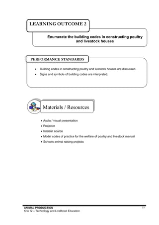 TLE -Learning Module - Animal Production | PDF