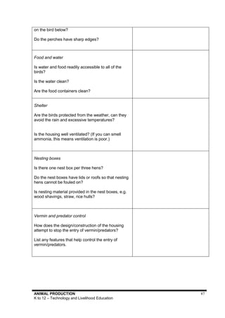 TLE -Learning Module - Animal Production | PDF