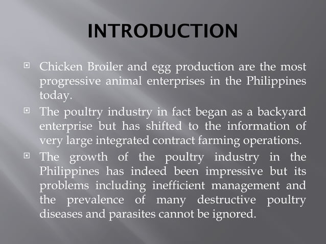 ANIMAL PRODUCTION (POULTRY-CHICKEN) NC II.pptx | Agriculture | Industries