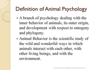 Animal psychology | PPTX