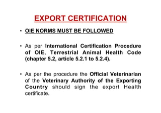 Animal Quarantine and Certification Services | PDF