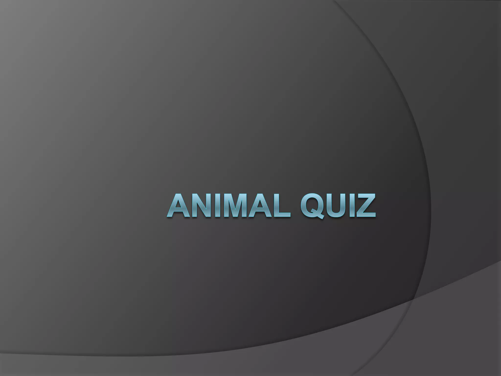 Animal quiz | PPT