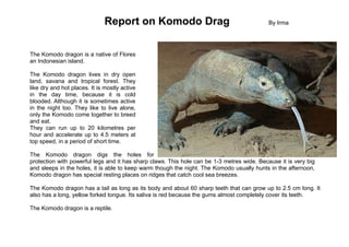 Animal Reports CSWE2 Gosford TAFE | DOCX