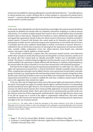 Animal Research That Respects Animal Rights -- Extending Requirements ...