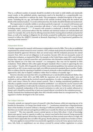 Animal Research That Respects Animal Rights -- Extending Requirements ...