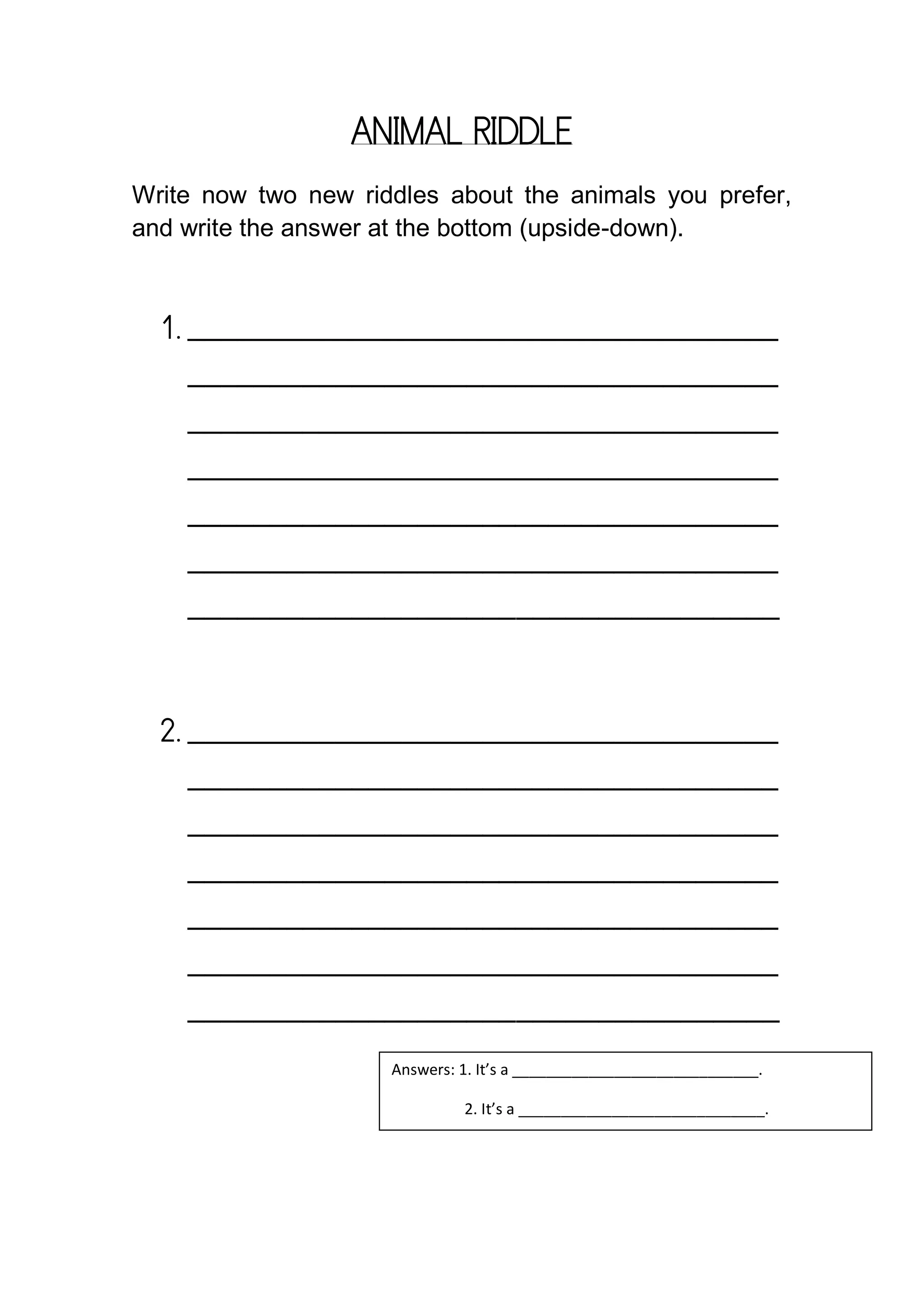 Animal riddle | PDF | Pets