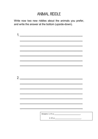 Animal riddle | PDF