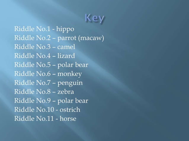 Animal riddles | PPTX | Reptiles | Pets