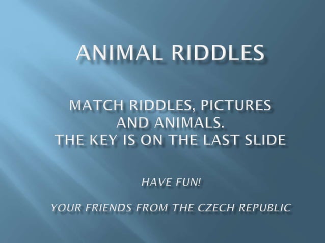 Animal riddles | PPT