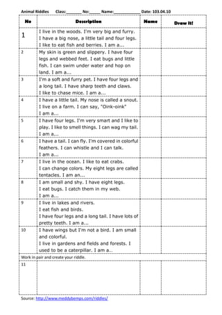 Animal riddles | PDF | Pets
