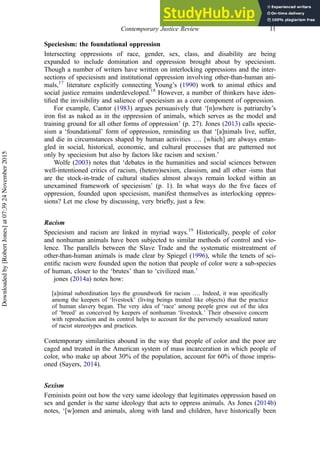 Animal Rights Is A Social Justice Issue | PDF